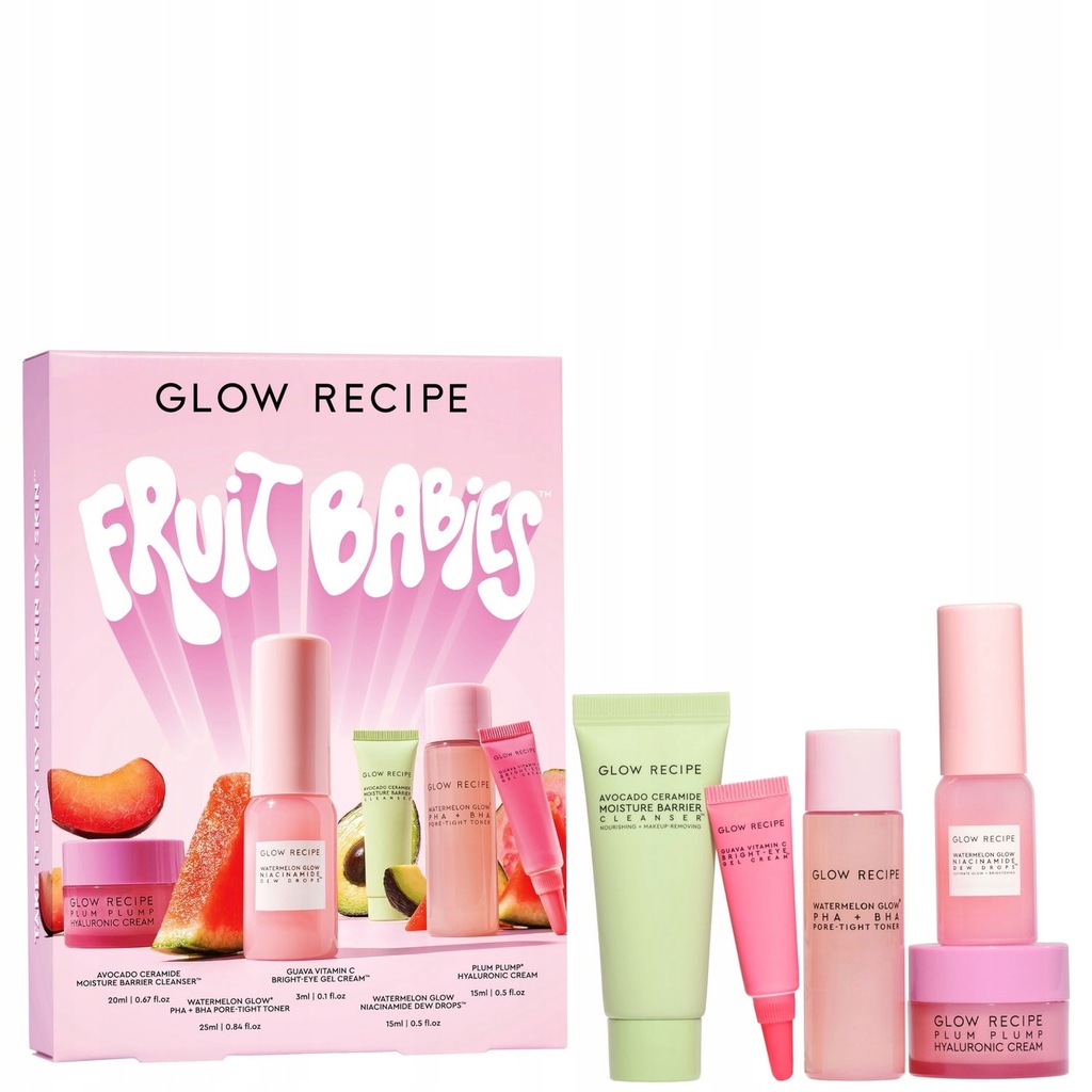 Glow Recipe Fruit Babies Bestsellerowy Zestaw Niacinamide Drew Drops ...