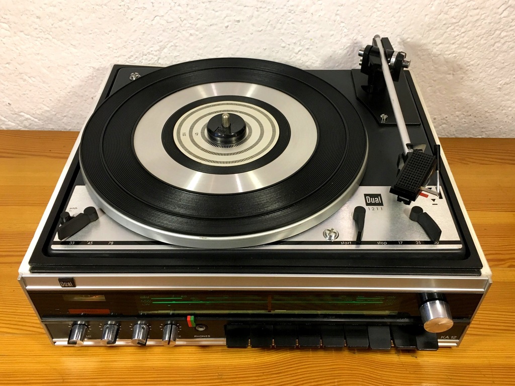 Купить Проигрыватель проигрывателя DUAL 1211 с радио и динамиками ...