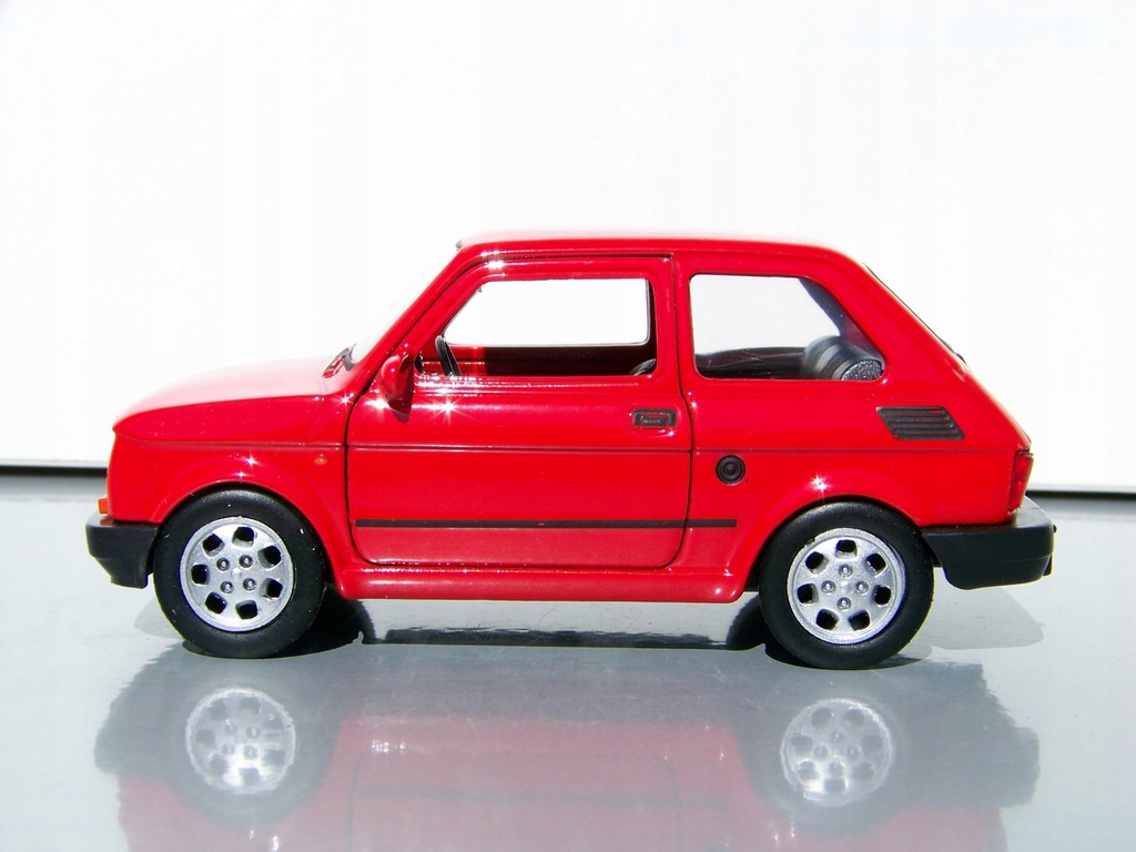 WELLY FIAT 126p MALUCH PRL METAL 1:34 czerwony - 12777171331 ...