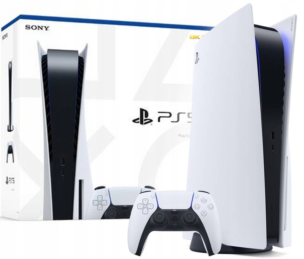 Sony PlayStation 5 Konsola PS5 Napęd 4K BD-ROM +Kontroler DualSense ...
