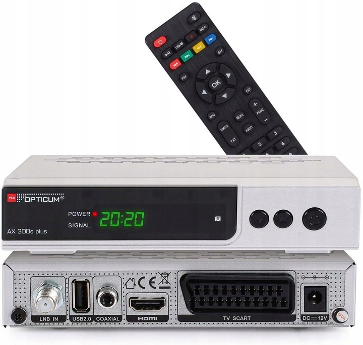 TUNER SAT DEKODER DVB-S/S2 Opticum AX 300s plus - 12668375777 ...