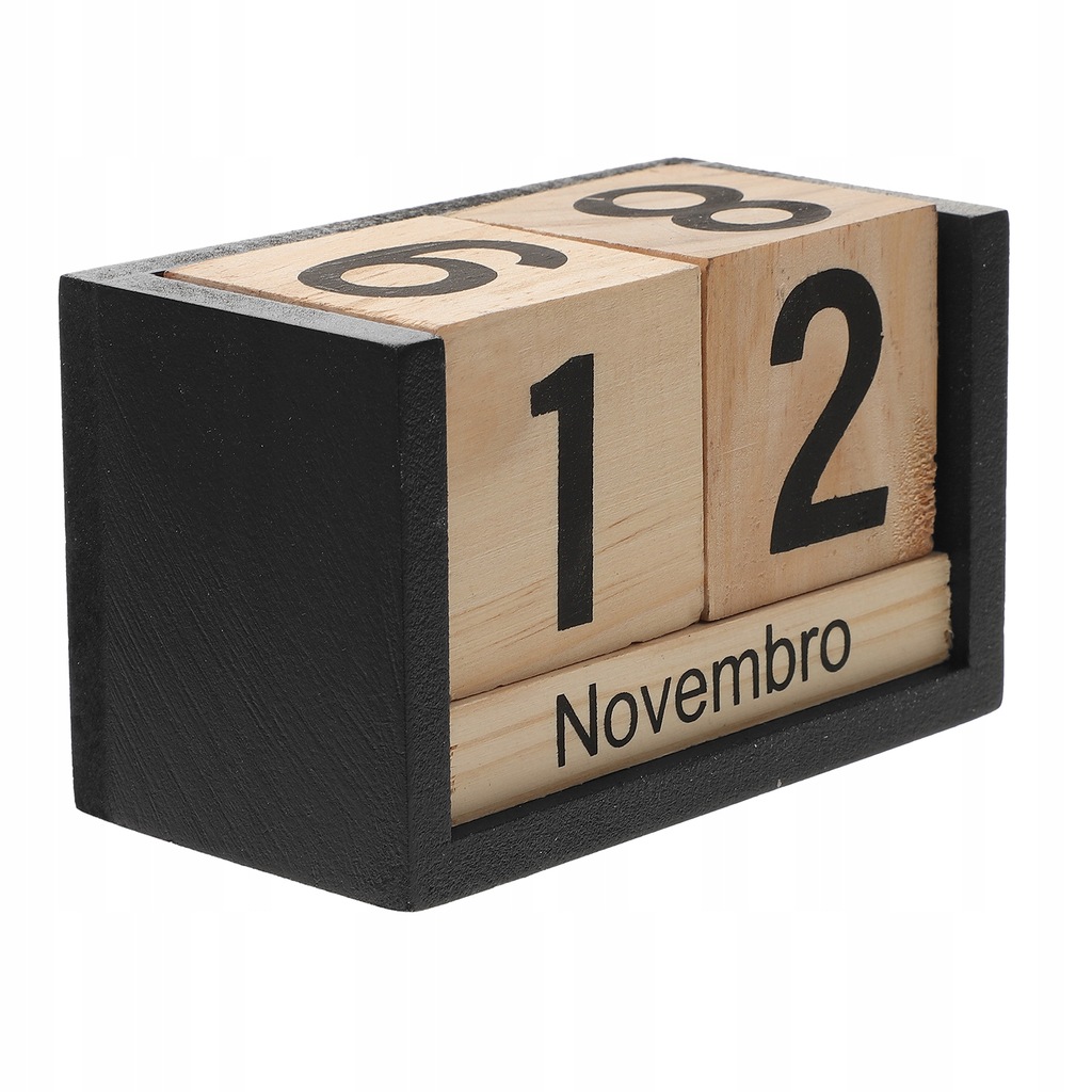 Desktop Calendar Wooden Block Calendar Desk Cube - 14868163588 ...