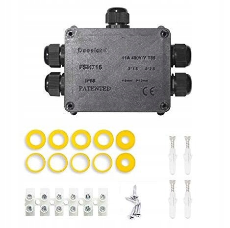 Puszka rozgałęźna, wodoszczelna IP68 zewnętrzna - 12868375190 - oficjalne archiwum Allegro