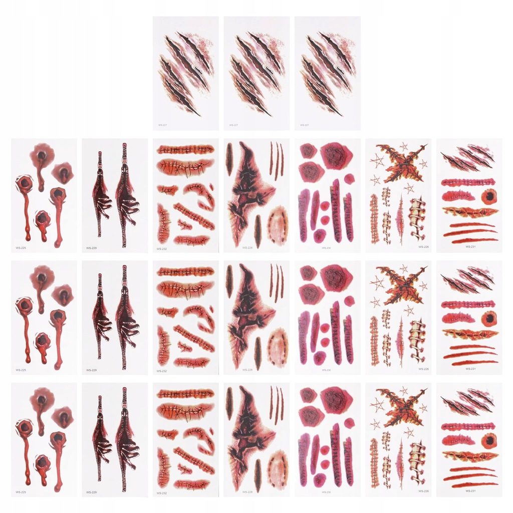 Body Stickers Wound Tattoos Scarecrow Face - 14651513761 - oficjalne ...