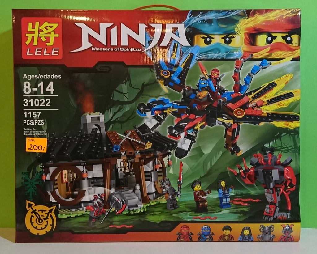 KLOCKI LELE. NINJA. 1157 ELEMENTÓW. WYPRZEDAŻ. - 7821854355 - oficjalne ...