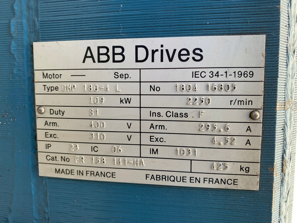 Silnik prądu stałego ABB DMP 180-4L; 109 kW; - 12060763450 - oficjalne ...