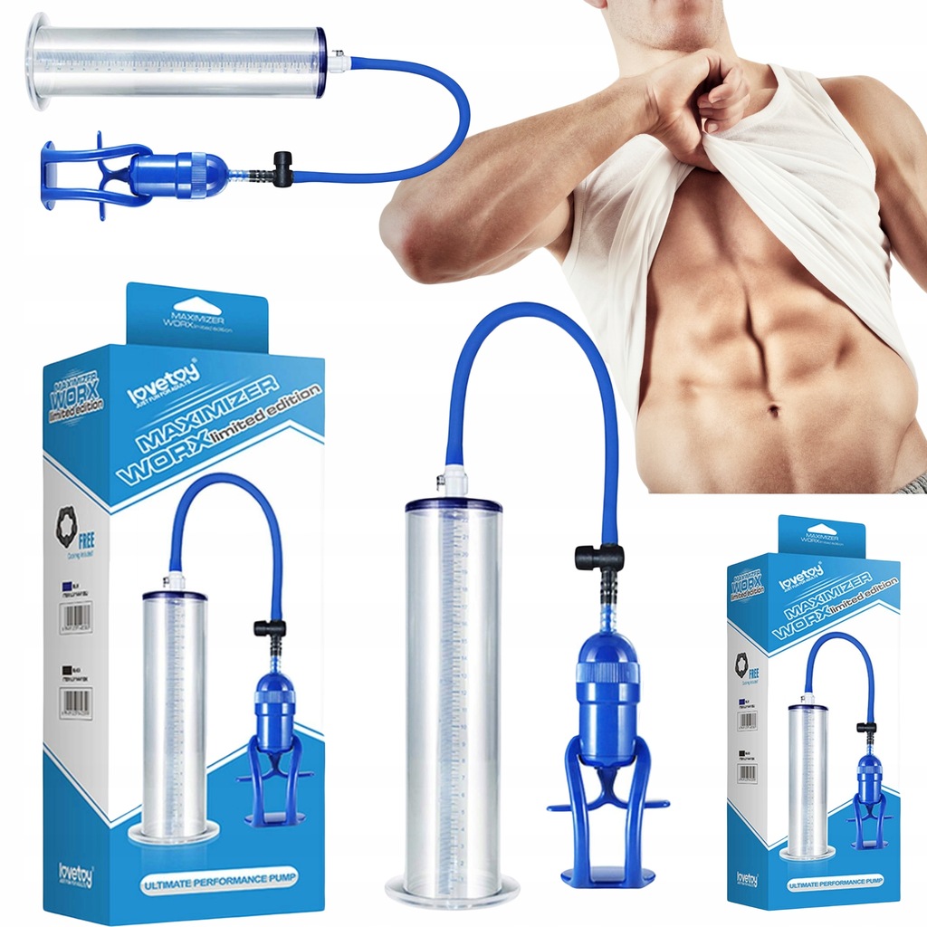 POMPKA PRÓŻNIOWA DO POWIĘKSZENIA PENISA NIEBIESKA - 13268772457 ...