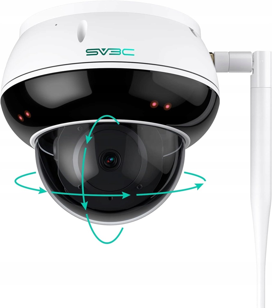 SV3C C12 Kamera PTZ Zewnętrzna kopułkowa WLAN 5MP KA4 - 14489729050 ...