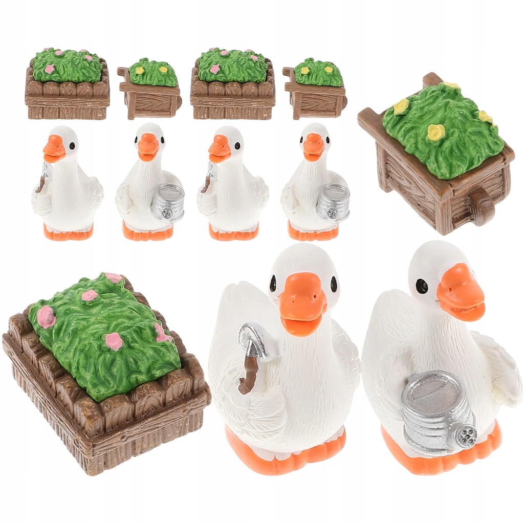 Statuette Miniature Ducks Goose Figures 12 Pcs - 13927419065 ...