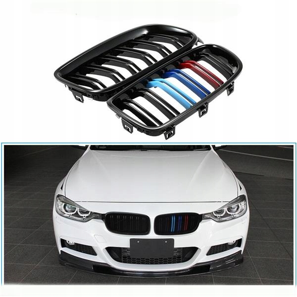 Nerki grill czarny połysk BMW F30 F31 FLAGA BMW - 13344184652 ...