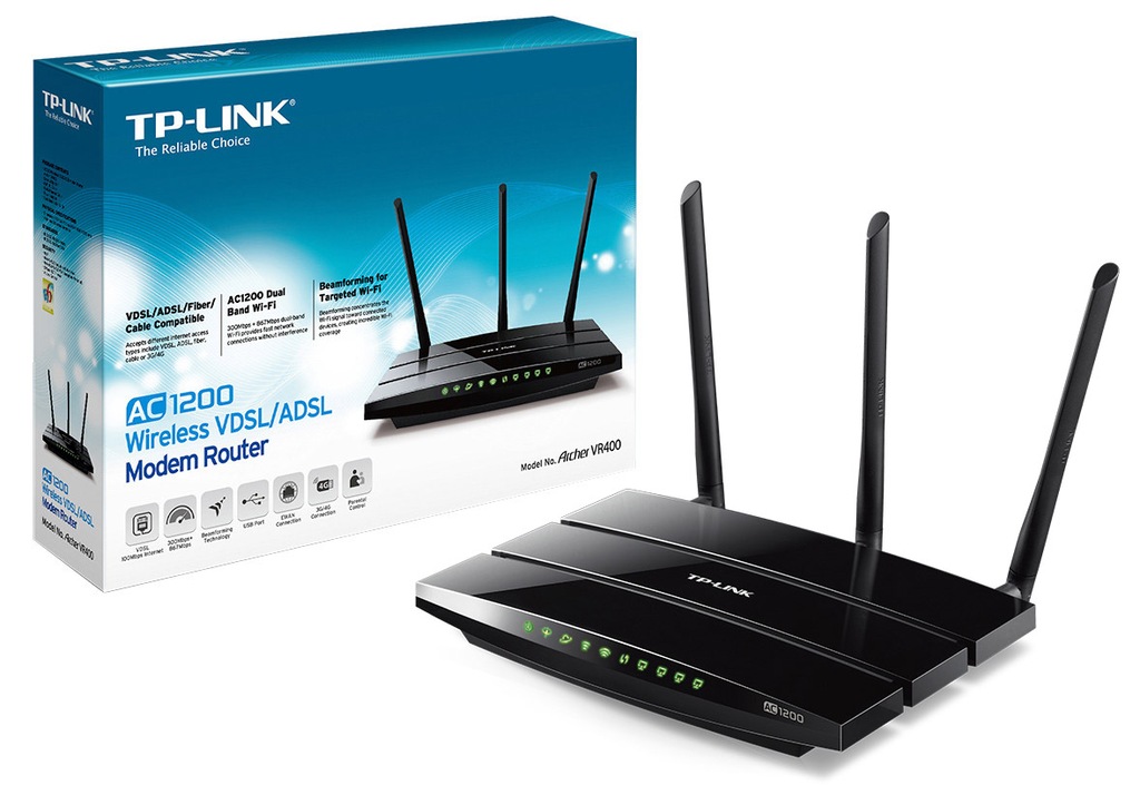 Router TP-Link VR400 VDSL ADSL WiFi AC1200 4G LTE - 7165204588 ...