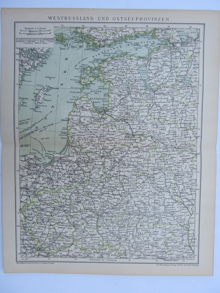 POLSKA KRESY WSCHODNIE ROSJA LITWA mapa 1900 r. - 7993239564 - oficjalne archiwum Allegro