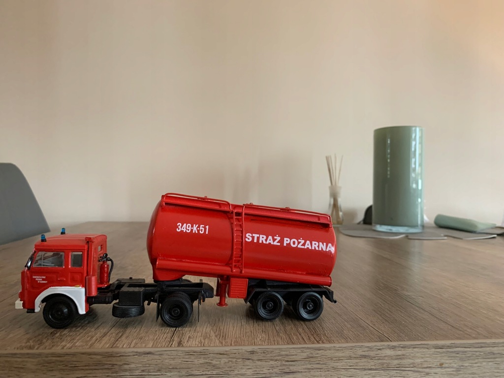 Jelcz 317 Naczepa Cysterna Straż Ciężarówka PRL 1:43 - 14181823165 - oficjalne archiwum Allegro