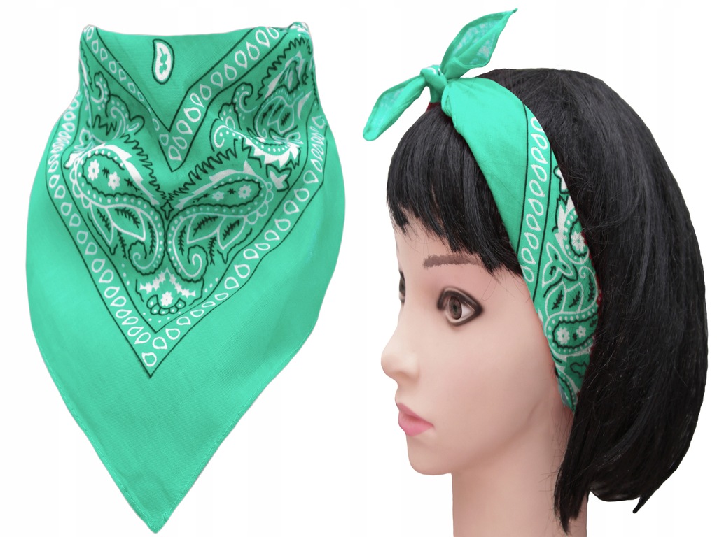 BANDAMKA chustka BAWEŁNIANA bandana CHUSTA wybór - 8105943604 ...