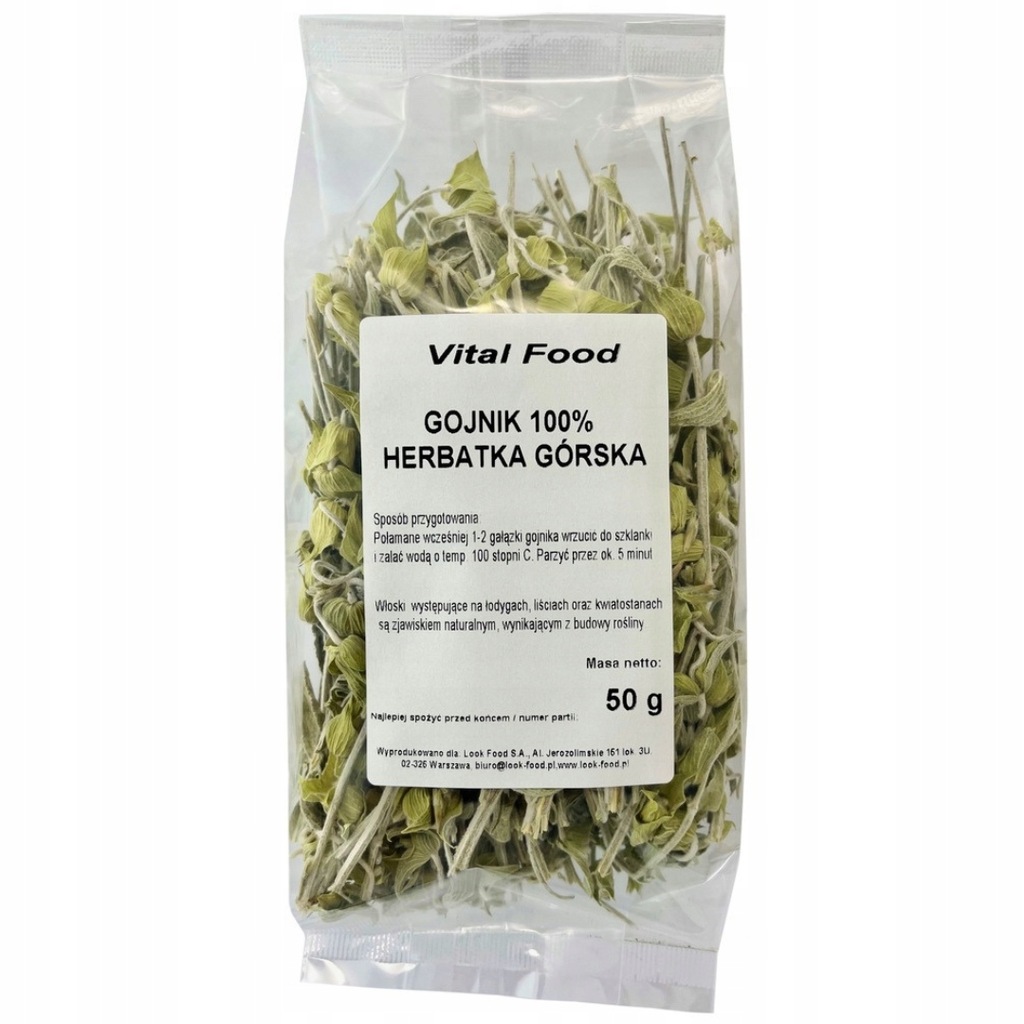 GOJNIK Herbata górska 50g Vital Food - 13097301087 - oficjalne archiwum ...