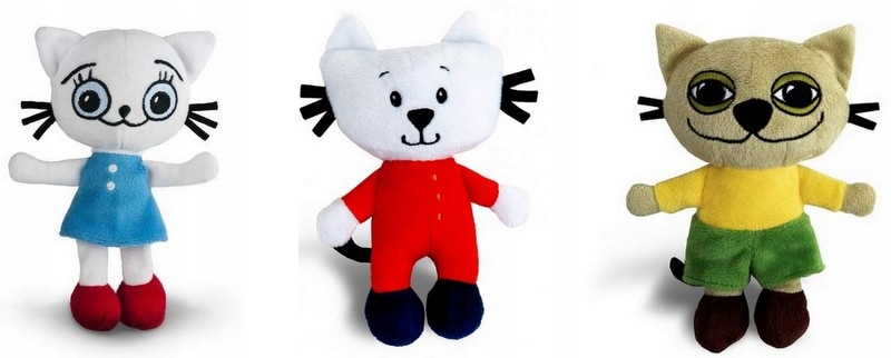 KICIA KOCIA maskotka + NUNUŚ maskotka + PACEK maskotka ZESTAW ...