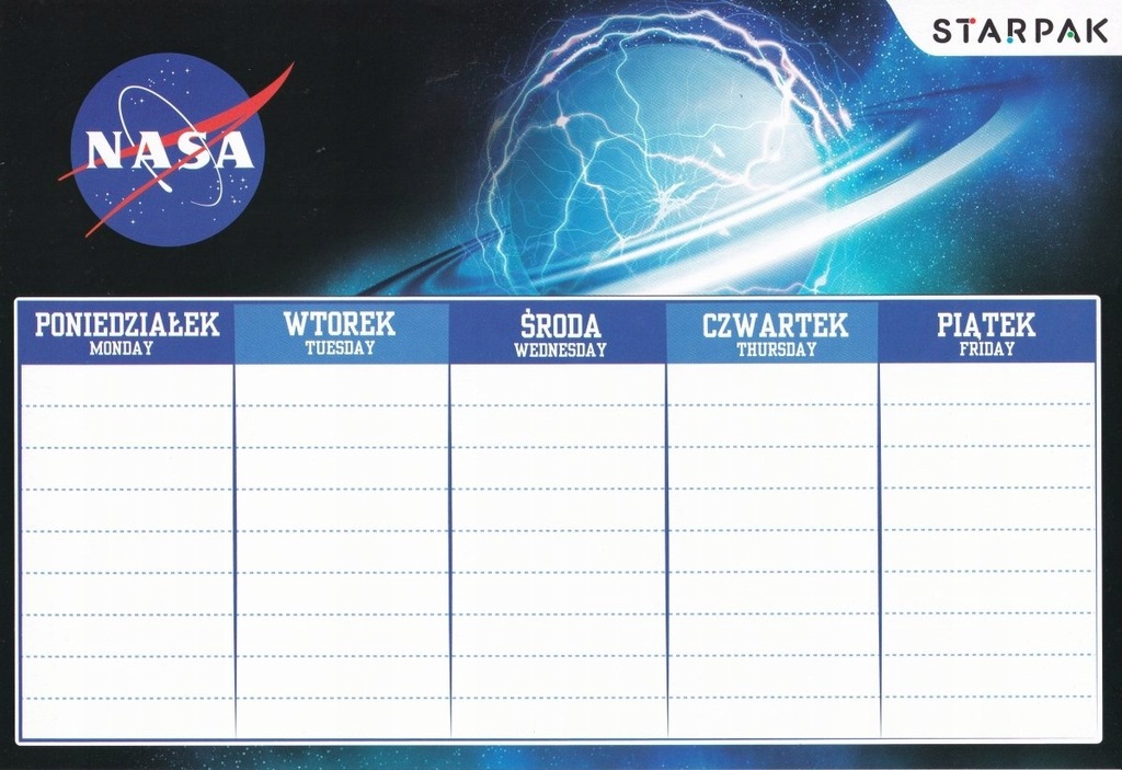 PLAN LEKCJI NASA KOSMOS STARPAK - 12141404822 - oficjalne archiwum Allegro