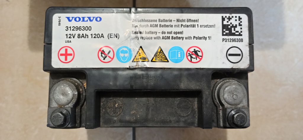 VOLVO AKUMULATOR 31296300 12V 8Ah 120A START STOP - 8731679139 - oficjalne archiwum Allegro
