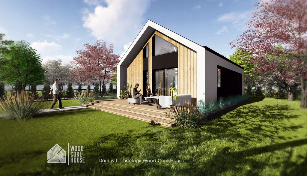 Konstrukcja domu modułowego Wood Core House - 13015543405 - oficjalne ...