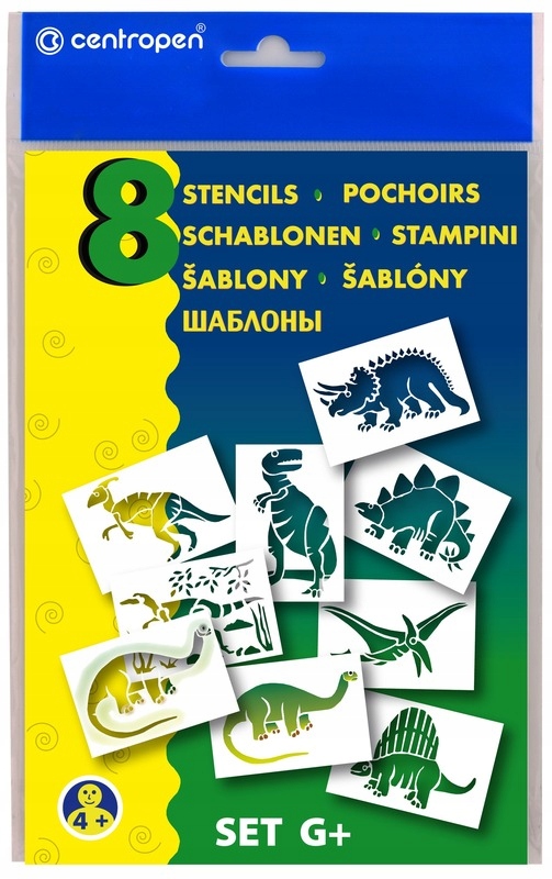 Arkusze do RYSOWANIA Kartki Kolorowe DINOZAURY SZABLONY RYSUNKOWE ...