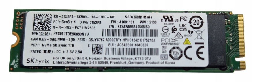 DYSK SSD NVMe M.2 PCle SK HYNIX 1TB BC711 - 13311873901 - oficjalne ...
