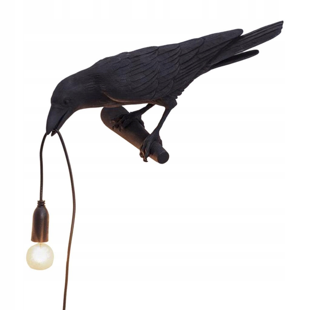 Bird Shaped LED Light Resin USB Table Lamps Bedroom Lamp Black wall ...