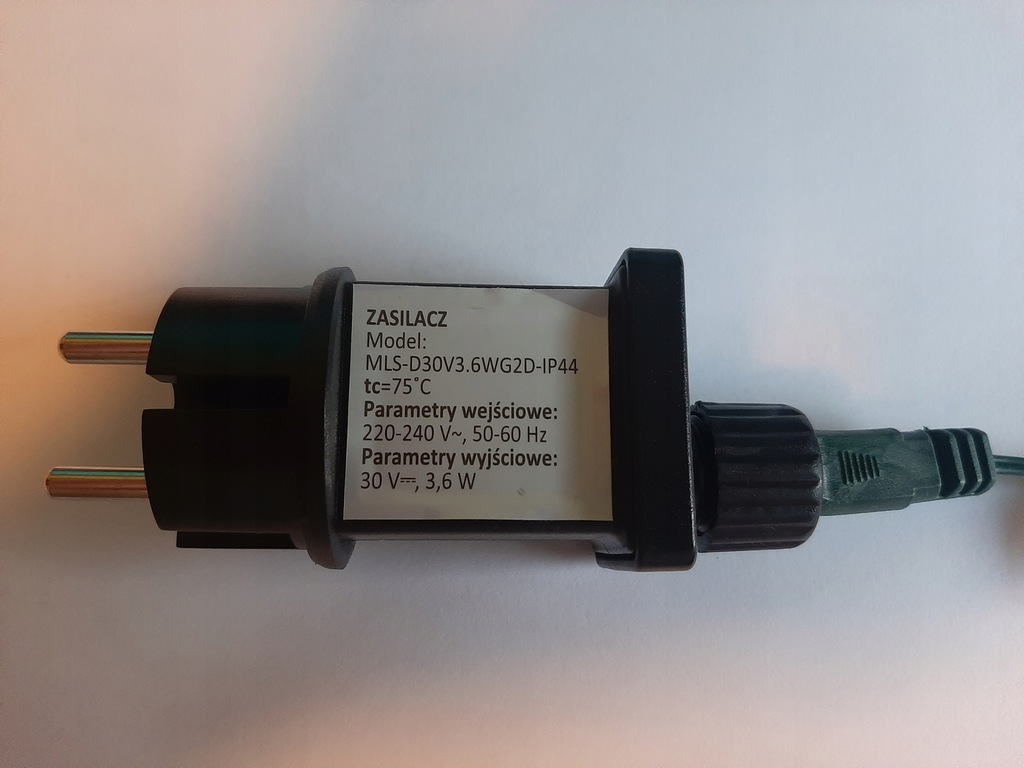 ZASILACZ 31V 3,6W lampek LED MLS-D30V3.6WG2D-IP44 - 11824564416 - oficjalne archiwum Allegro