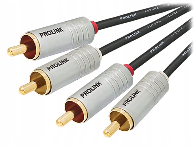 KABEL PRZEWÓD 2 RCA 2RCA PROLINK FUTURA SLIM 3m - 8175712198 ...