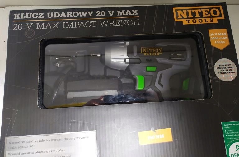 NITEO TOOLS AKUMULATOROWY KLUCZ UDAROWY 20V - 9089558266 - oficjalne archiwum Allegro