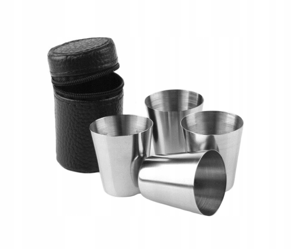 KIELISZKI METALOWE TURYSTYCZNE 4X 30ML ETUI BIWAK - 8954388442 - oficjalne archiwum Allegro