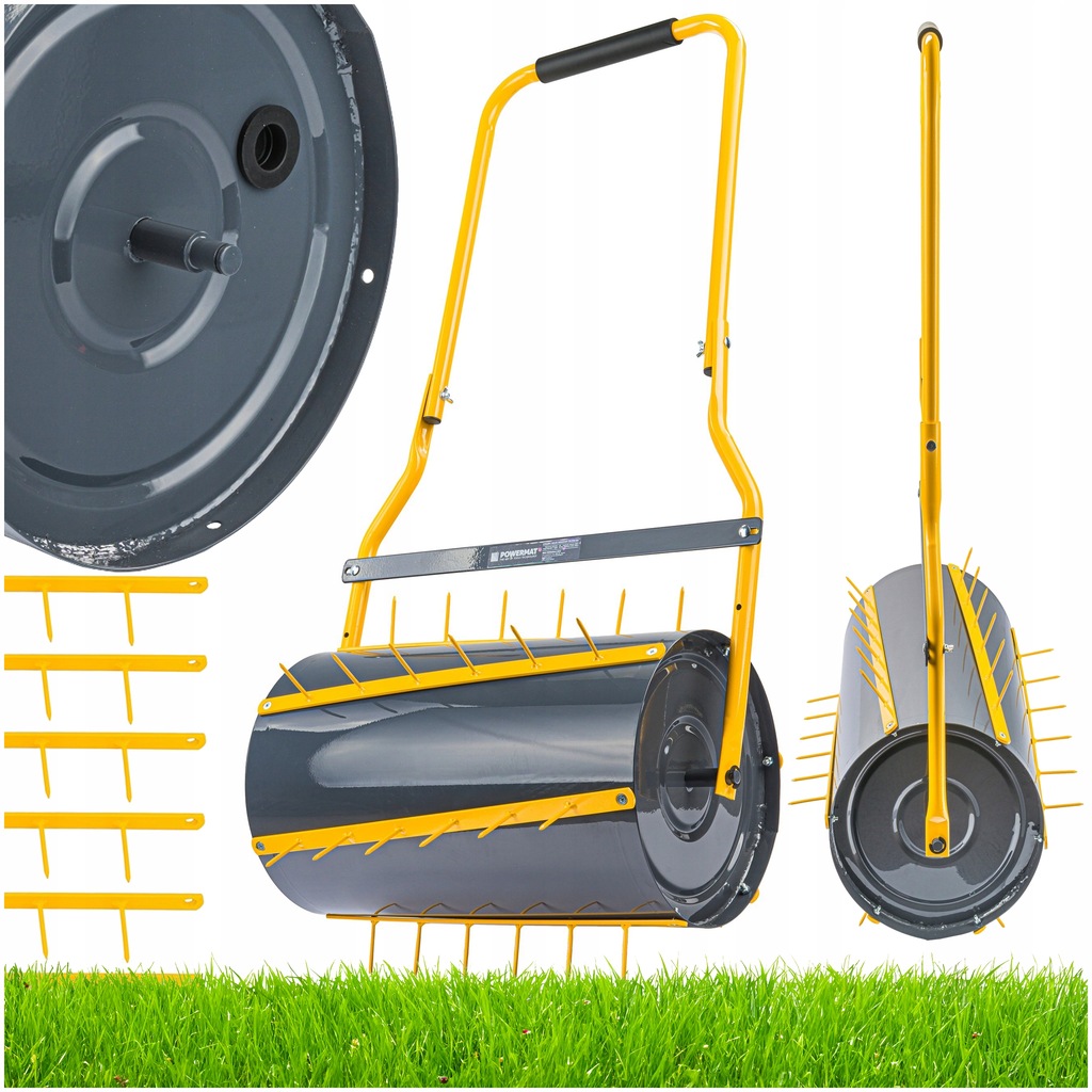 WALEC OGRODOWY DO TRAWY 35L KOLCAMI UBIJAK STALOWY WAŁ DO ZIEMI KOLCE ...