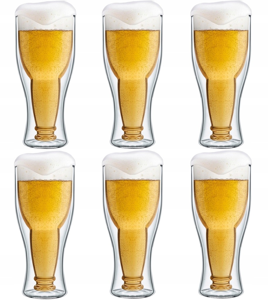 Szklanki kufle termiczne do piwa Beer 500ml 6 szt - 7154758111 - oficjalne archiwum Allegro