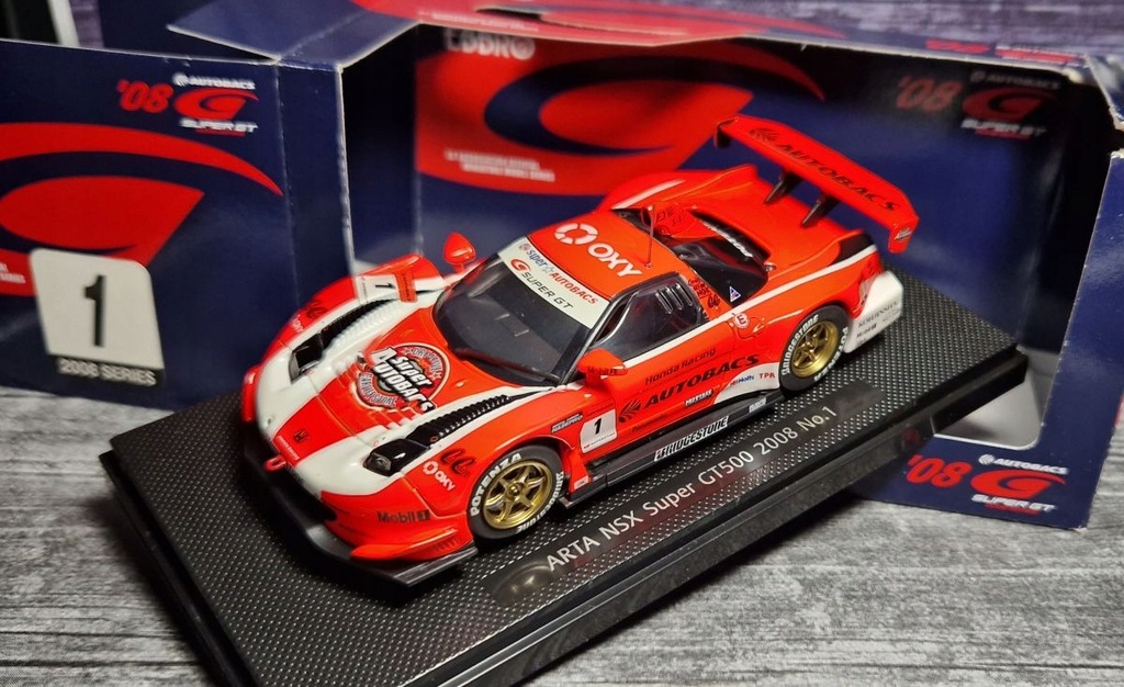 EBBRO Honda NSX ARTA Super GT500 2008 skala 1:43 - 13720386485 - oficjalne archiwum Allegro
