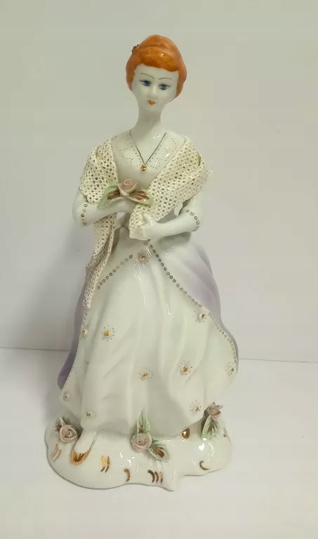 PORCELANA STIPO DOROHOI DAMA Z SZALEM 24CM OKAZJA - 12401709557 ...