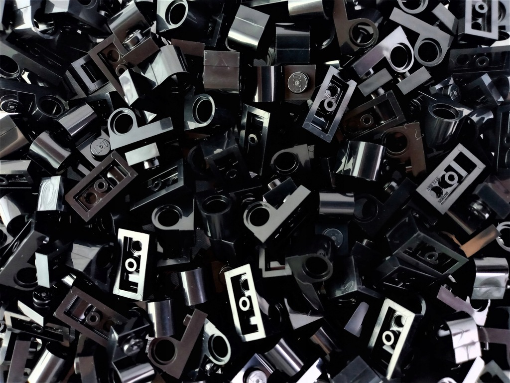 LEGO 11458 Płytka 1x2 z Oczkiem Czarna 20 szt. - 11222265682 ...