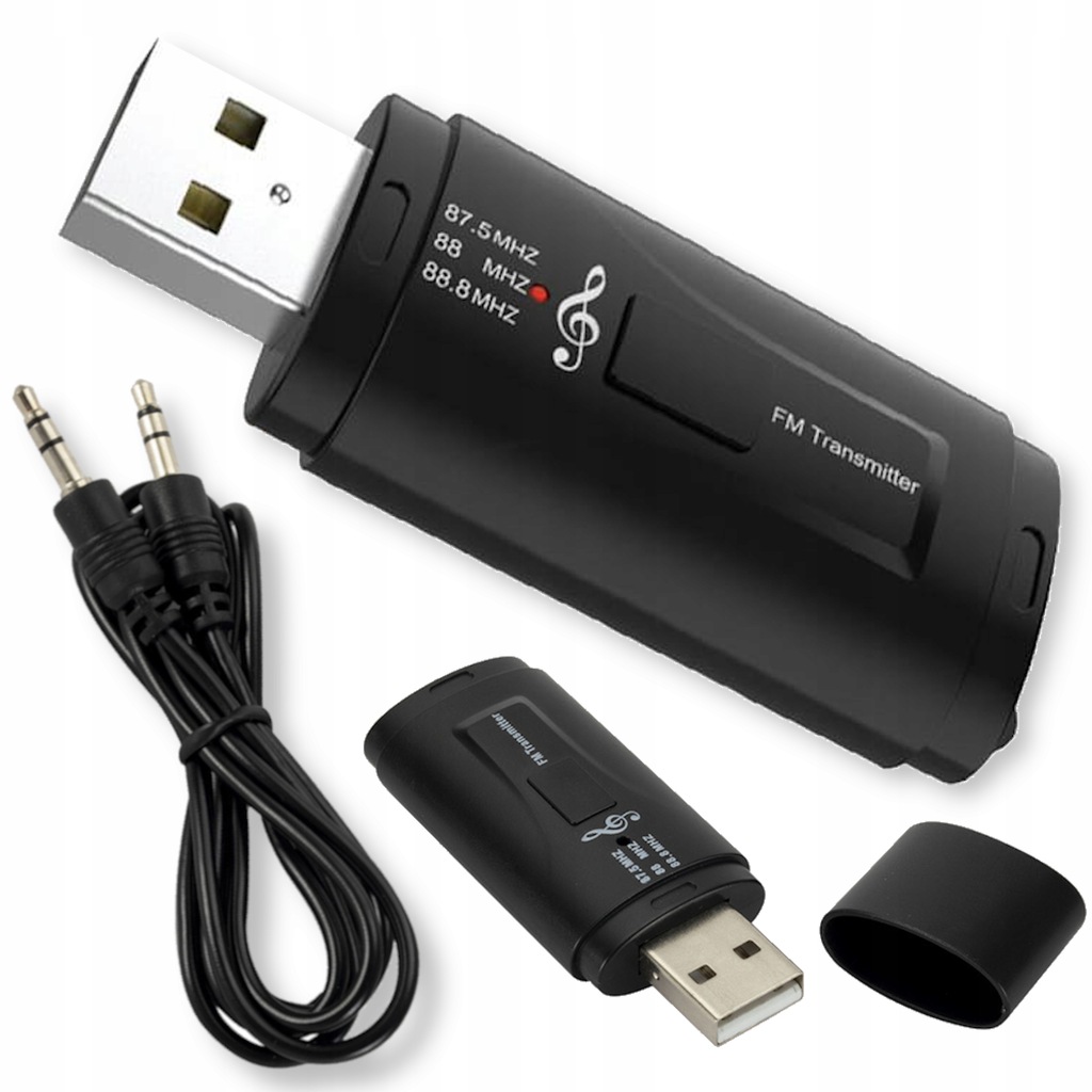 Adapter Receiver Bluetooth AUX Transmiter FM - 11125384329 - oficjalne archiwum Allegro