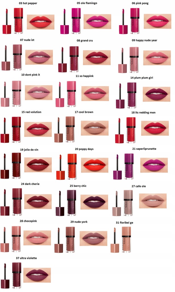 BOURJOIS ROUGE EDITION VELVET Pomadka MATOWA KOLOR - 7601817511 ... BOURJOIS ROUGE EDITION VELVET Pomadka MATOWA KOLOR - 7601817511 ...