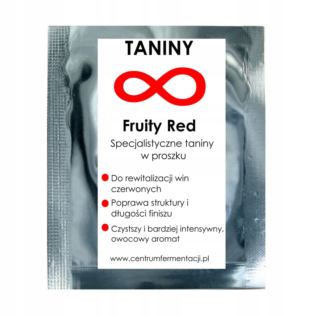 Taniny do wina czerwonego INFINITY Fruity Red, 10g - 13113837119 - oficjalne archiwum Allegro