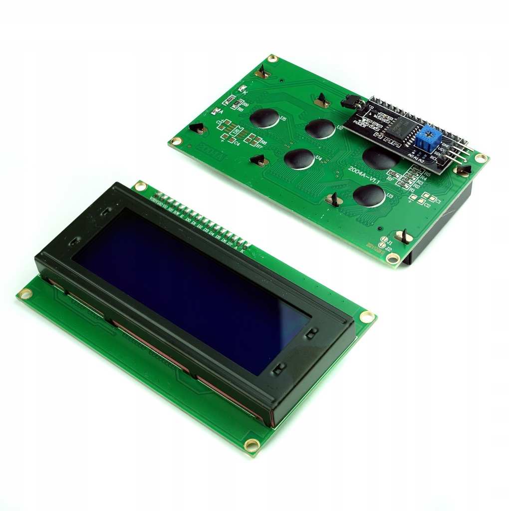 Wyświetlacz LCD 2004 z konwerterem I2C HD44780 nie - 12190629888 ...