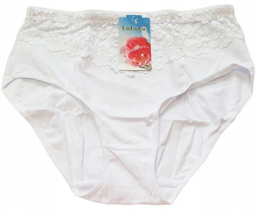 Majtki damskie midi LuLoLa 6972 biały, 3XL - 11744034086 - oficjalne archiwum Allegro