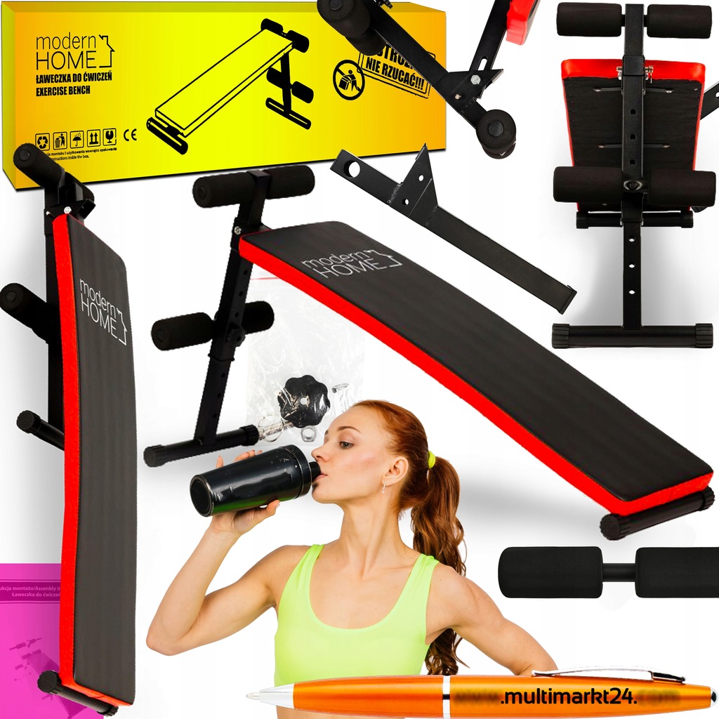 LAWKA DO CWICZEN LAWECZKA SKOSNA SZTANGE SKLADANA - 12575405084 ...