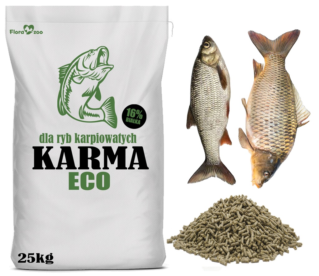 KARMA POKARM PASZA ZANĘTA DLA NA RYBY KARPI 25KG - 9007147772 - oficjalne archiwum Allegro