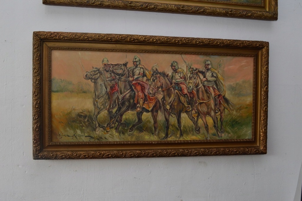 WOJCIECH KOSSAK - HUSARIA POLSKA - PIĘKNY OBRAZ - 11689456478 ...