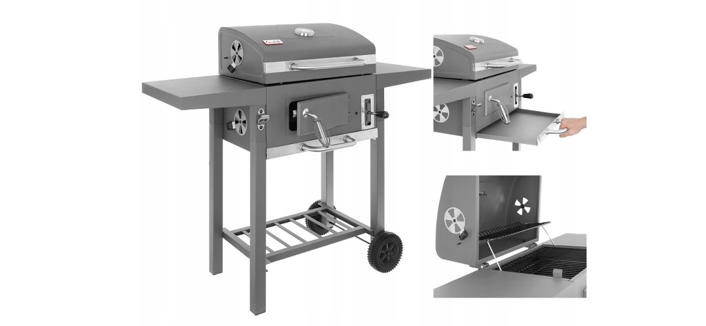 GRILL GRIL WĘGLOWY POKRYWA POPIELNIK OGRODOWY - 11920063292 - oficjalne ...