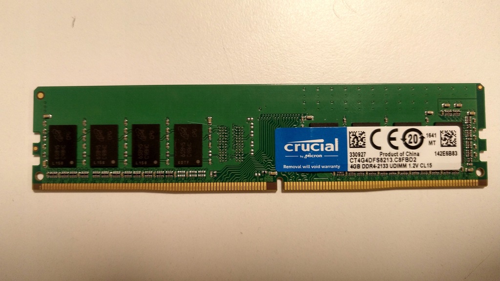 RAM Crucial 4GB DDR4-2133 UDIMM 1.2V CL15 - 8654156261 - oficjalne archiwum Allegro