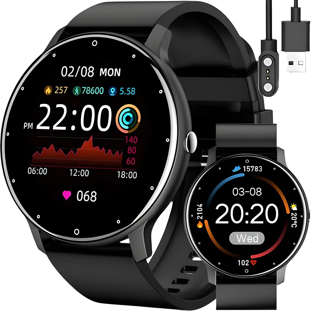 ZEGAREK SMARTWATCH CIŚNIENIOMIERZ EKG ROZMOWY PL - 13758102292 ...
