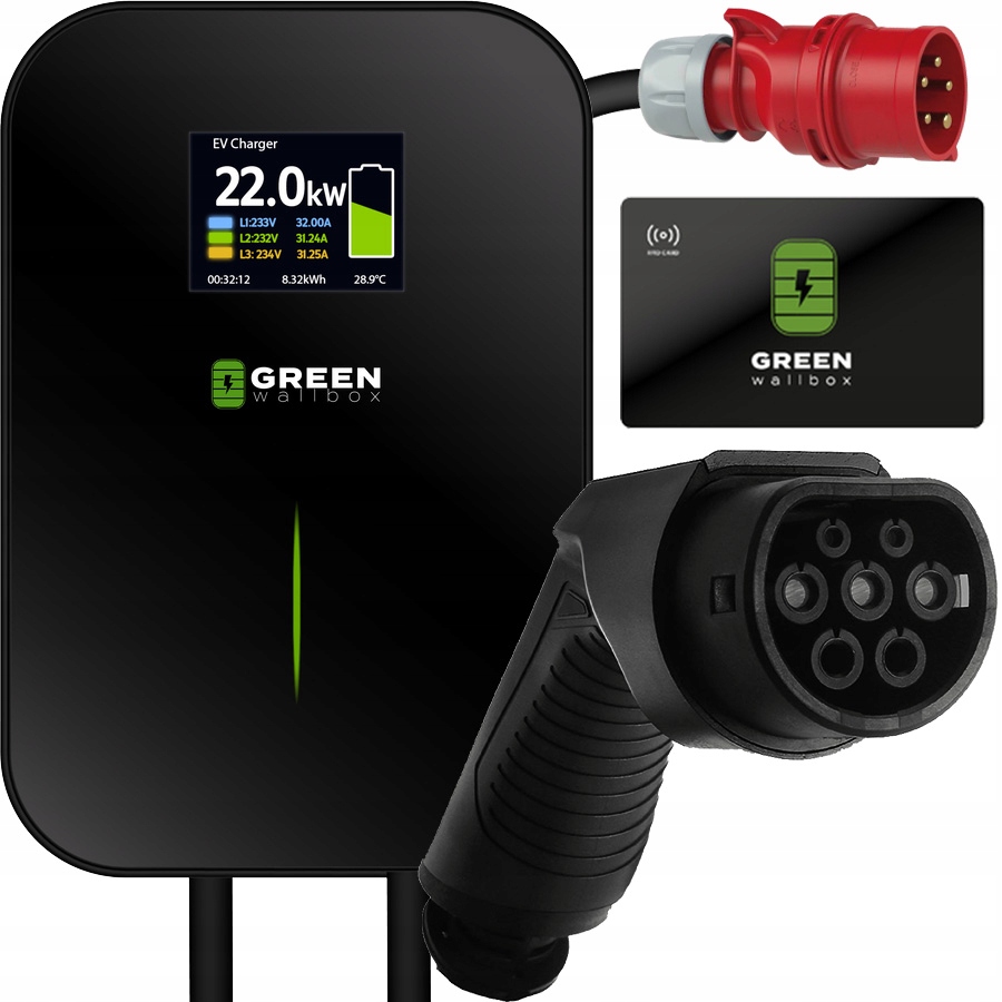 Wallbox ładowarka auta EV 22kW do AUDI A3 A6 A7 A8 - 12767224752 ...