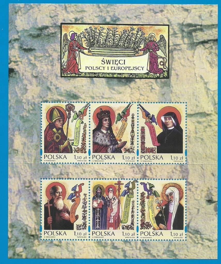 Bl.184** - Święci Polscy i Europe - 2002r - czysty - 13579588801 - oficjalne archiwum Allegro