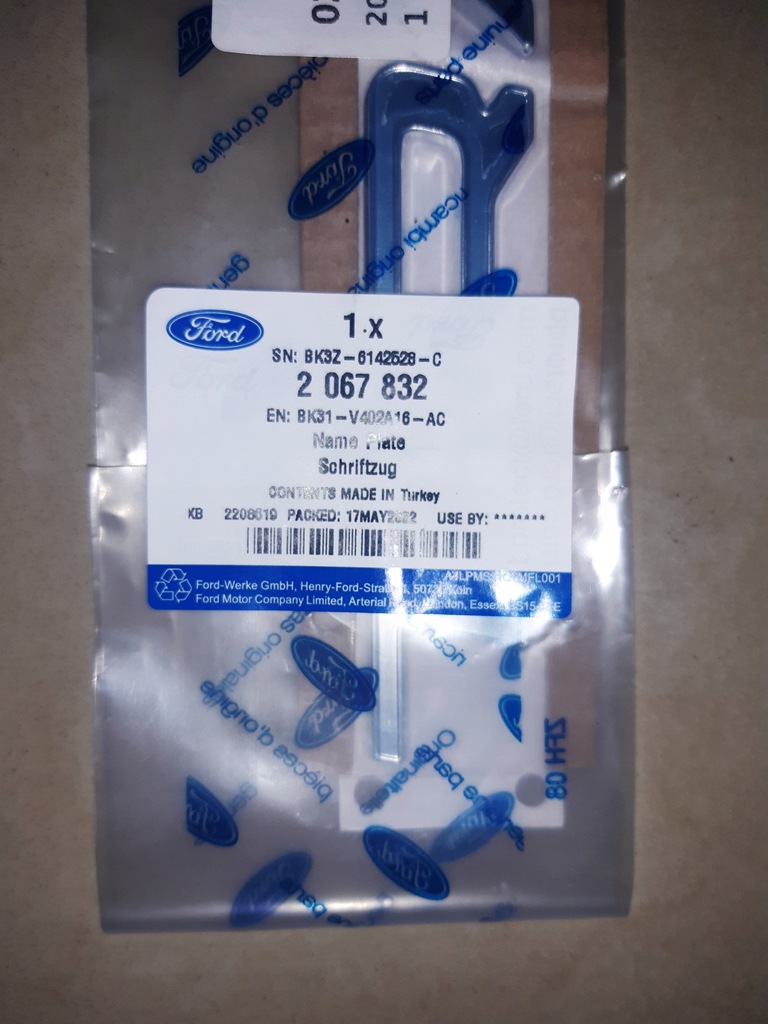 EMBLEMAT ZNACZEK NAPIS LOGO FORD TRANSIT 2067832 - 12887773914 ...