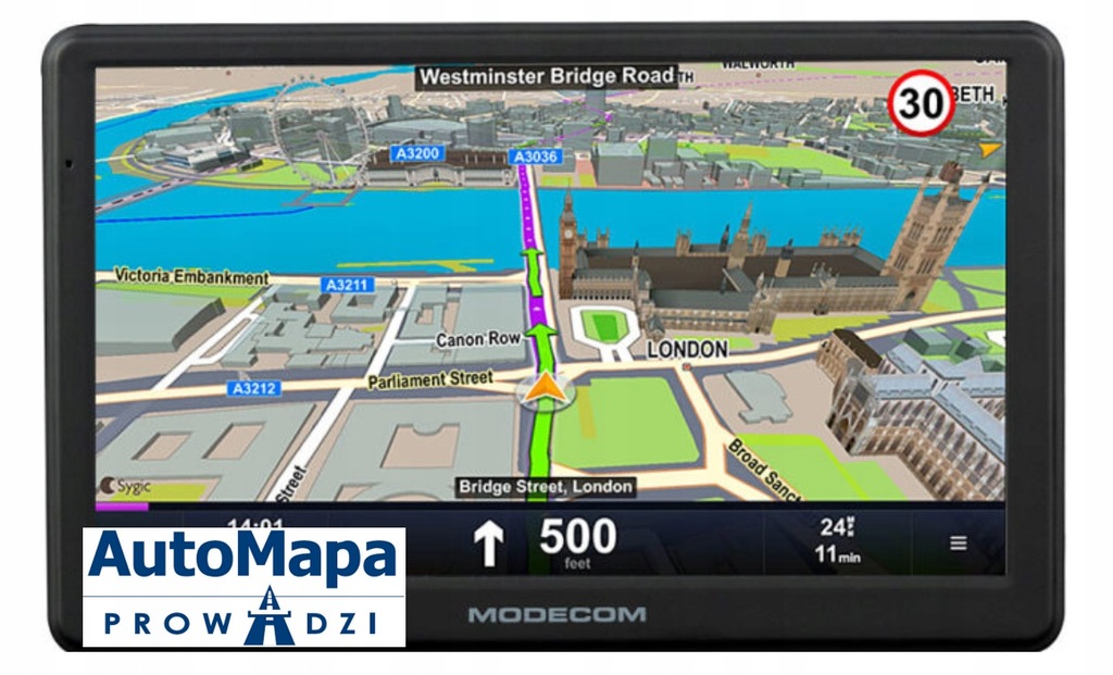 NAWIGACJA samochodowa GPS 7 cala Automapa Polski - 12319721374 ...